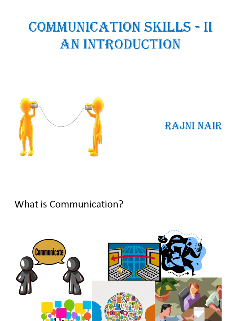 Communication Skills - II Intro | PDF | Communication | Skill
