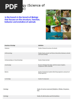 Zoology Divisions | PDF | Zoology | Herpetology