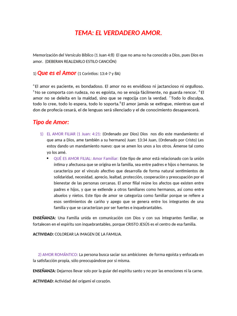 Tema para Niños en El Empoderamiento | PDF | Amor | Teología