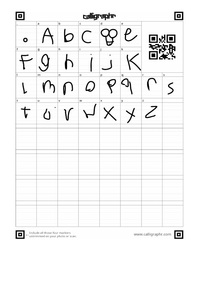 Calligraphr Template | PDF