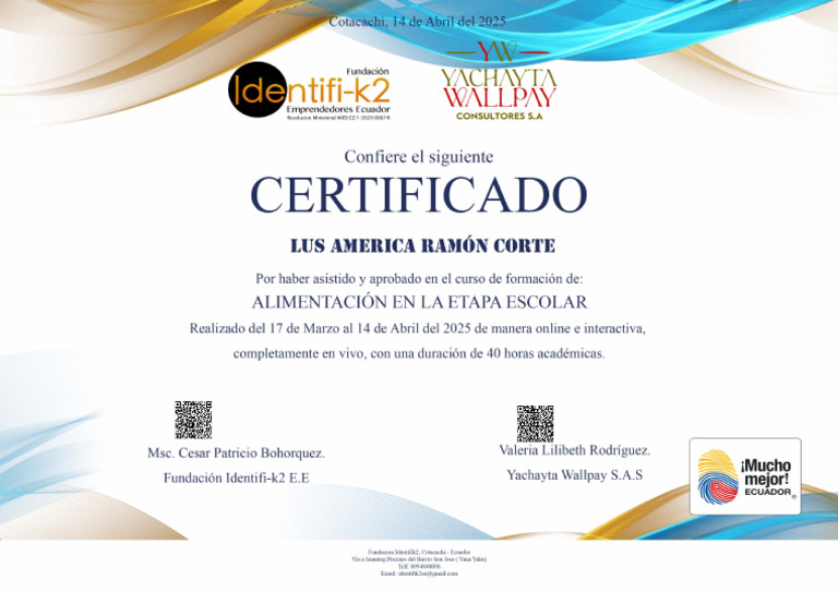 CERTIFICADOS | PDF