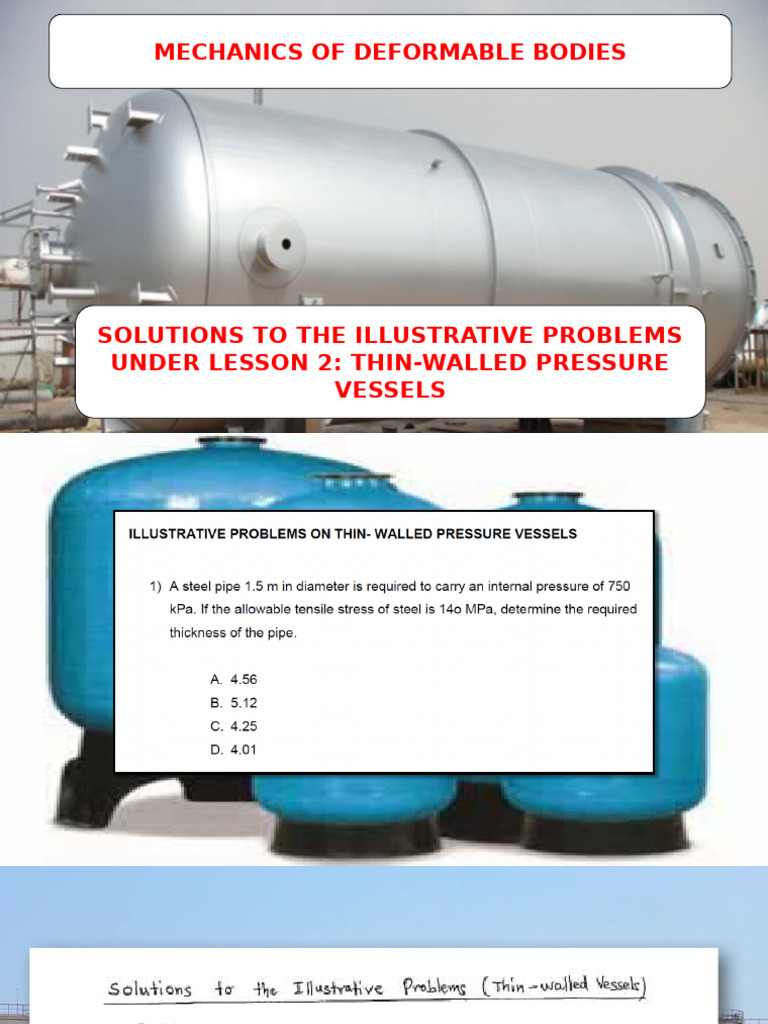 8.1EMech 3 Solutions To The Illustrative Problems Under Lesson 2 Thin ...