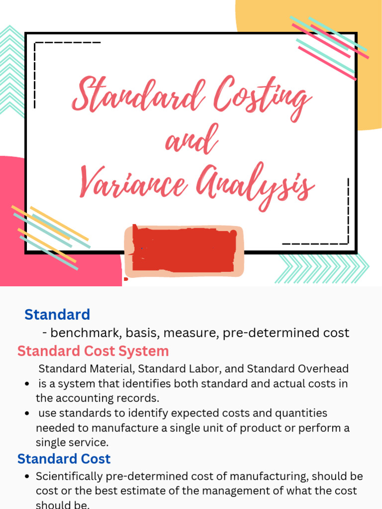 Standard Costing and Variance Analysis | PDF | Labour Economics | Variance