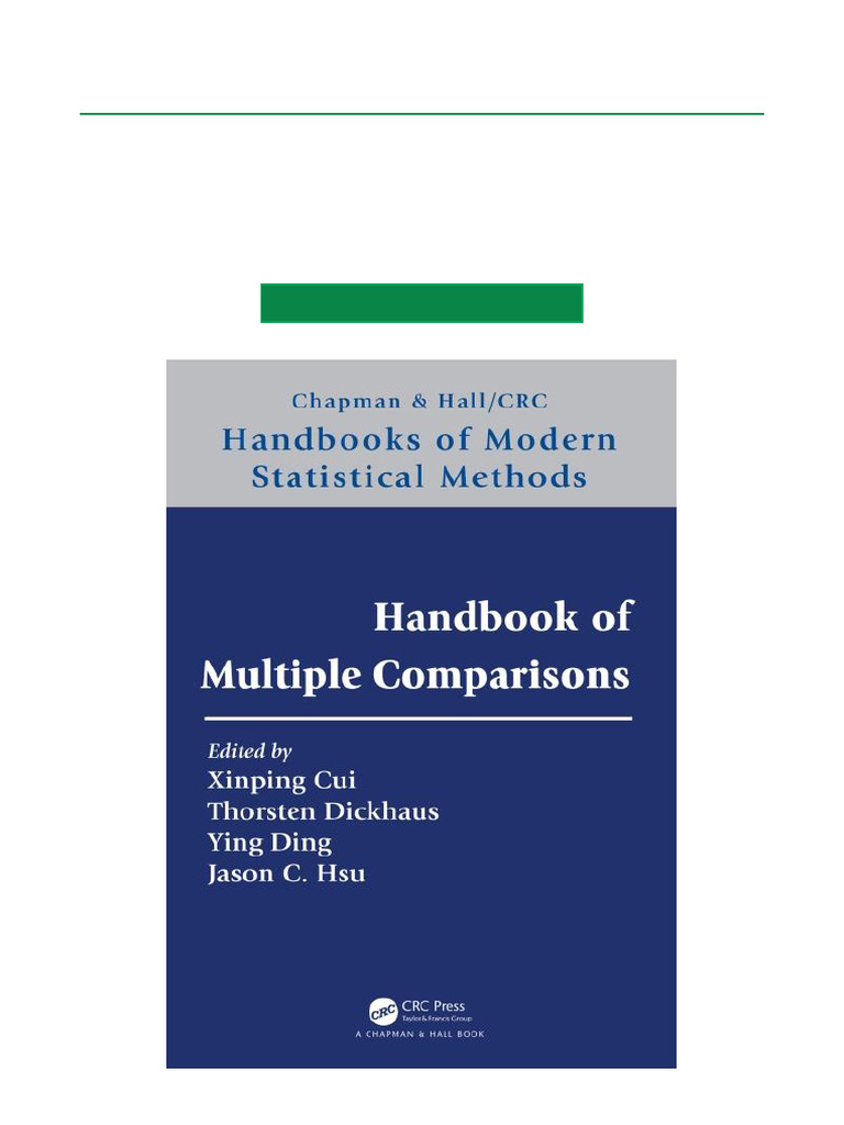 Handbook of Multiple Comparisons 1st Edition All Chapters Included | PDF | Multiple Comparisons ...