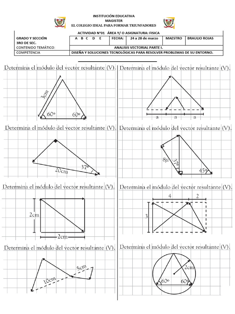 Analisis Vectorial - Ejercicios de Aplicacion | PDF