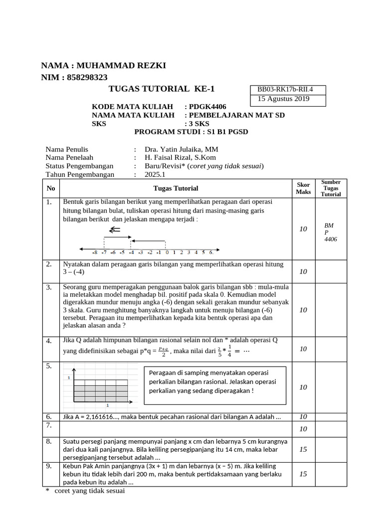 TTM 1 Matematika | PDF