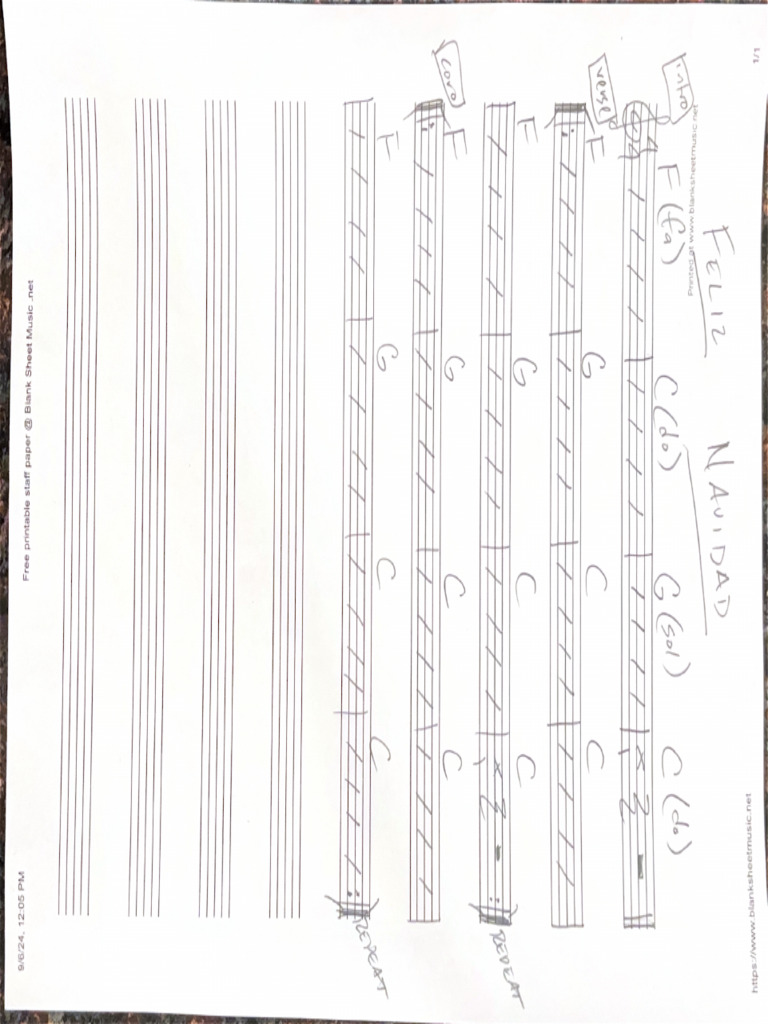 Free Printable Staff Paper at Blank Sheet | PDF