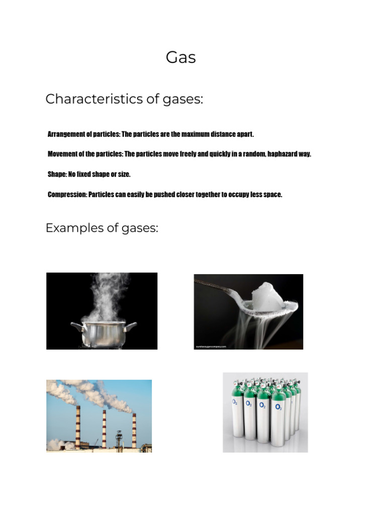 Characteristics of Gases | PDF