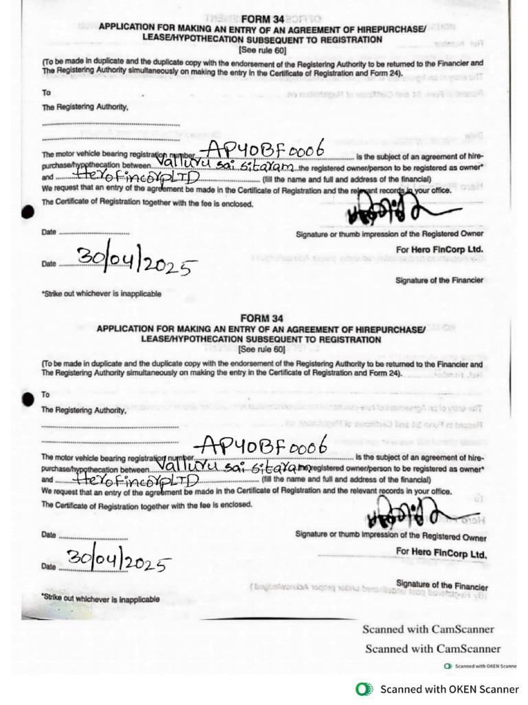Form 34 Sai | PDF