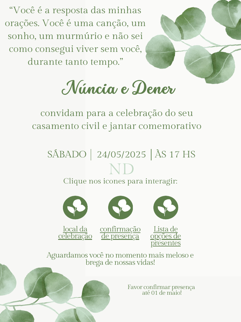 Casamento Núncia e Dener ? - 20250412 - 191944 - 0000 | PDF