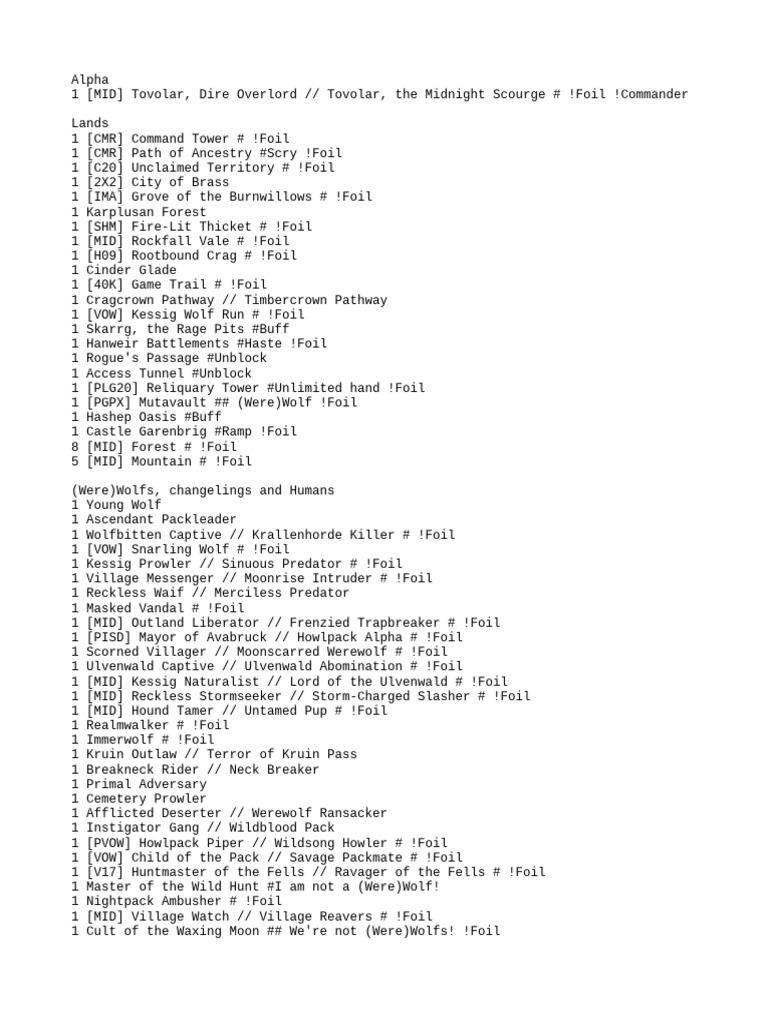 Primer The howling moon pack Tovolar Dire Overlord werewolf tribal 300 ...