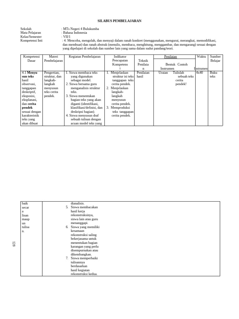 LAMPIRAN SILANBUS DAN RPP AKTUALISASI | PDF