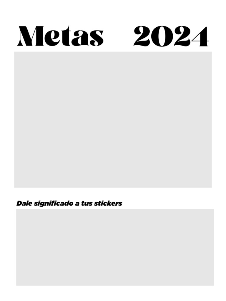 Organiza Tus Metas Del Anì o 2024 2 | PDF