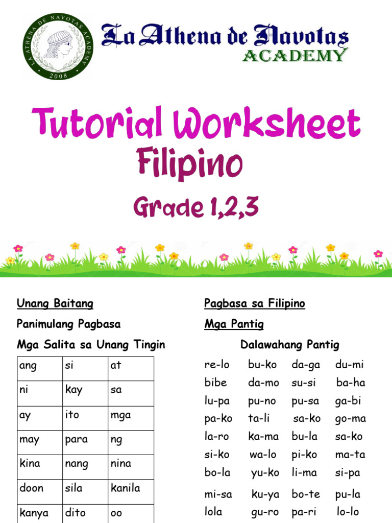 Pagbasa Sa Filipino 123 Summer | PDF