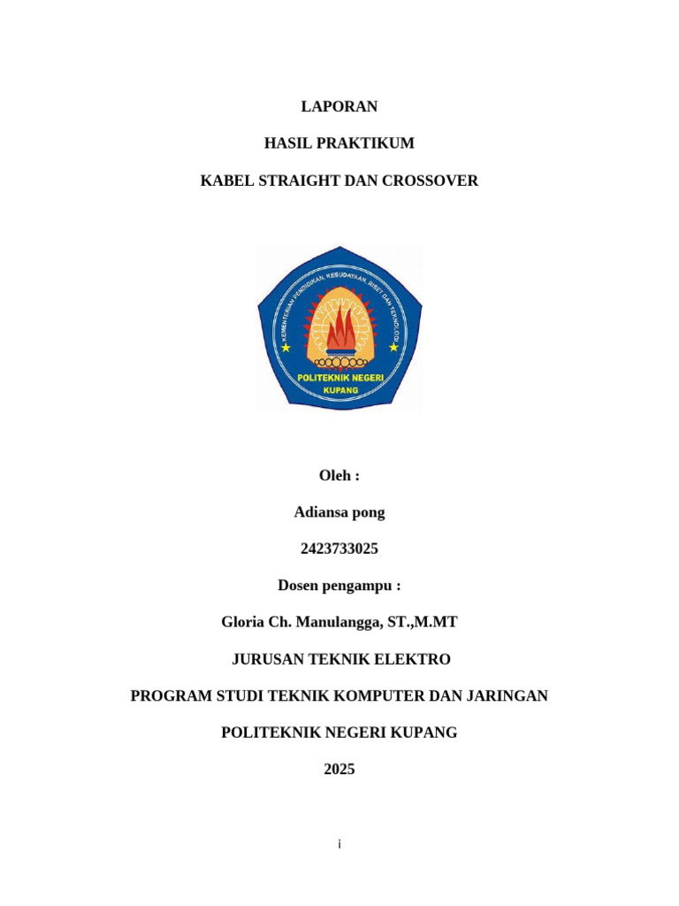 Laporan hasil praktikum jaringan komputer .Adiansapong.2423733025_2B ...