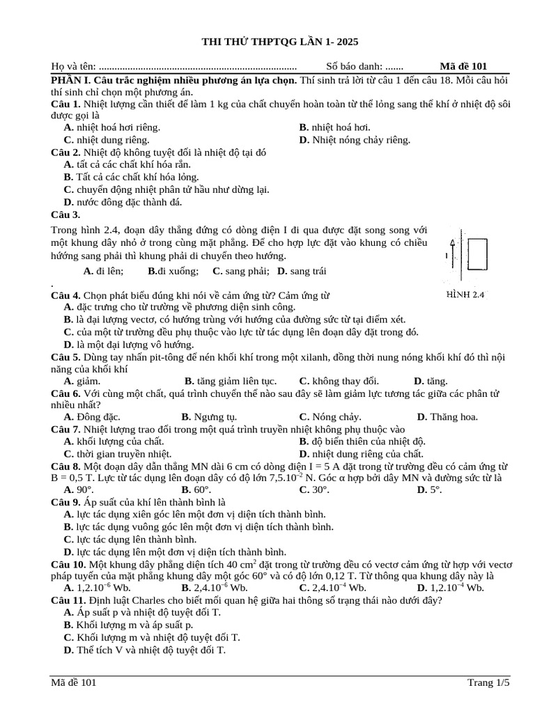 Thi TH THPT Lan1 | PDF