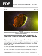 Asteroid Mining Project Overview | PDF