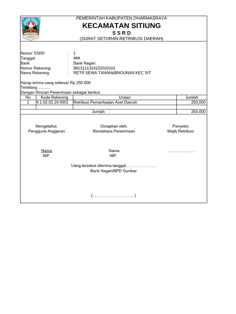 SSRD Kec Sitiung 2025 | PDF