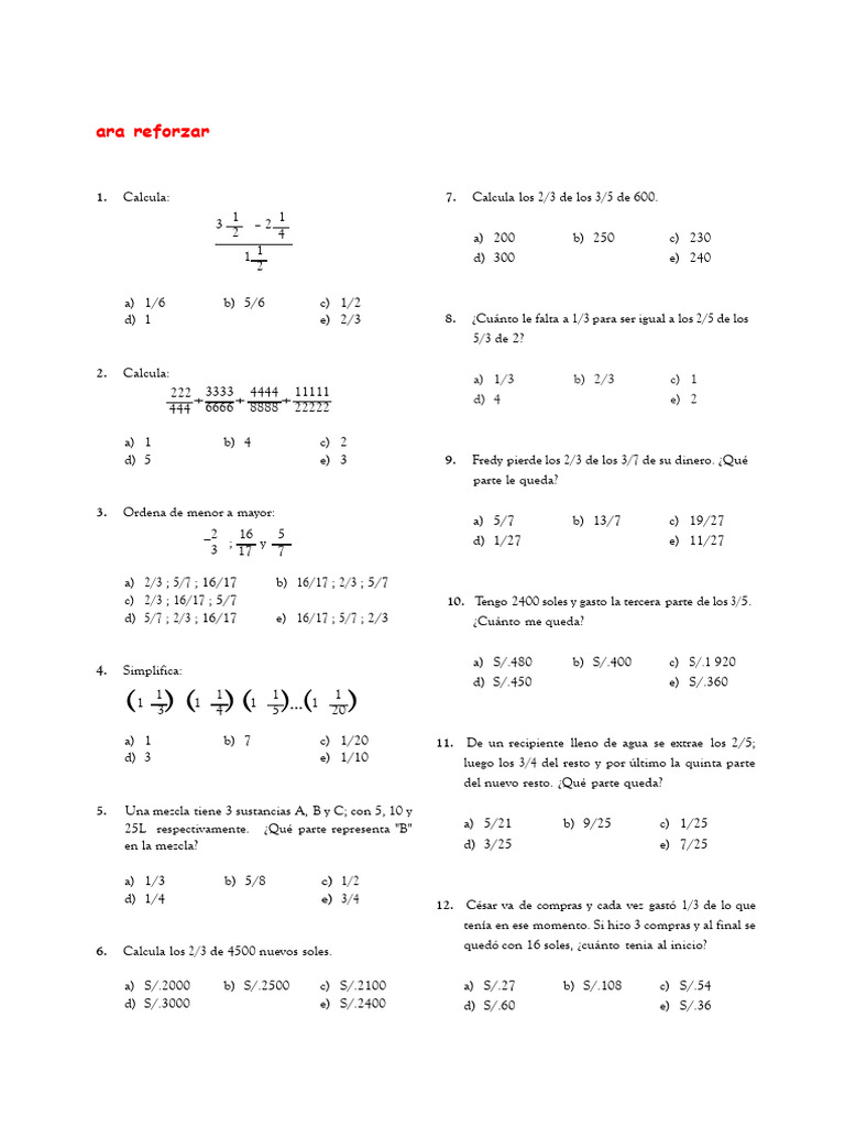SISTEMA DE NUMEROS RACIONALES_250203_075012 | PDF | Matemática ...