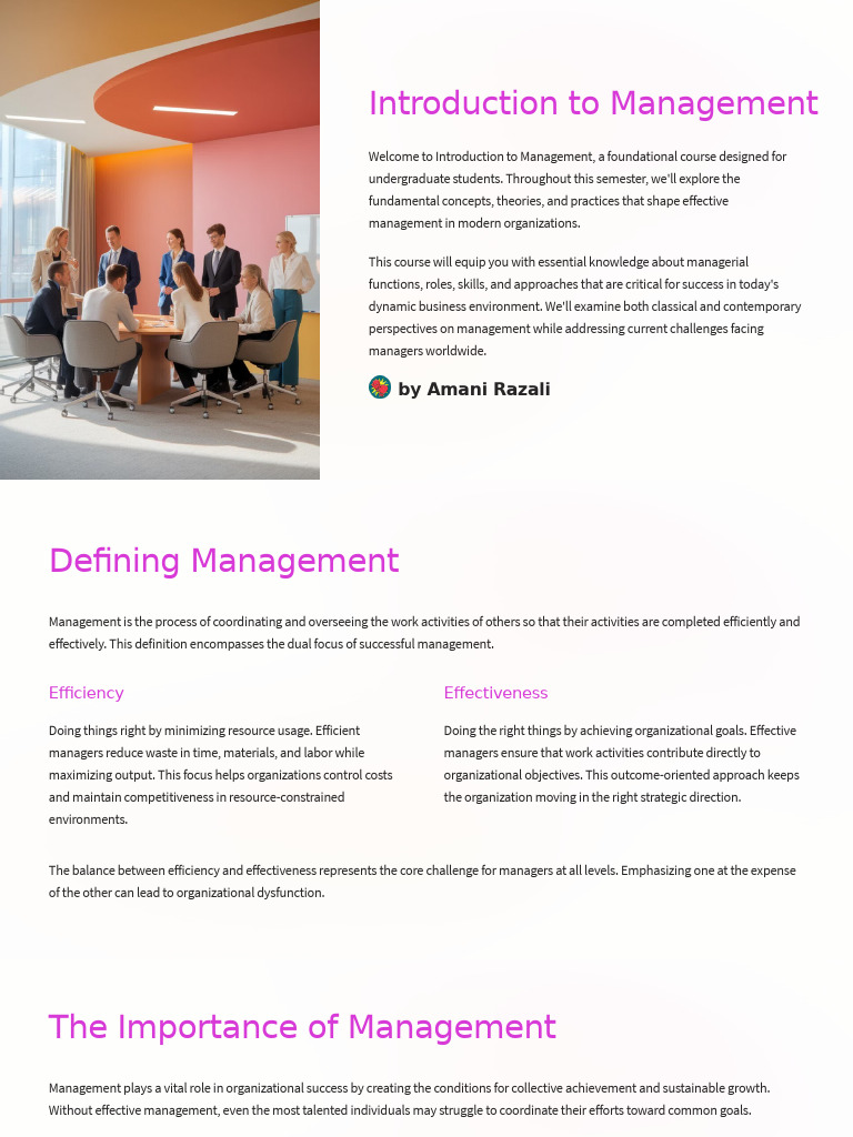 Introduction To Management | PDF | Business | Economies