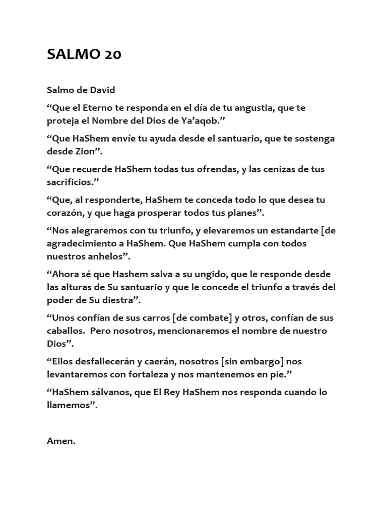 Salmo 20 | PDF