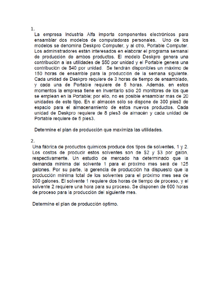 Taller Simplex | PDF