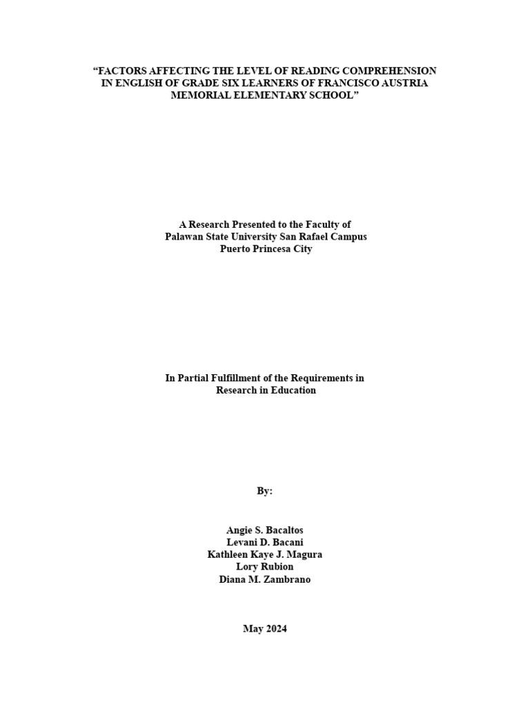 Front Page For Hardbound | PDF