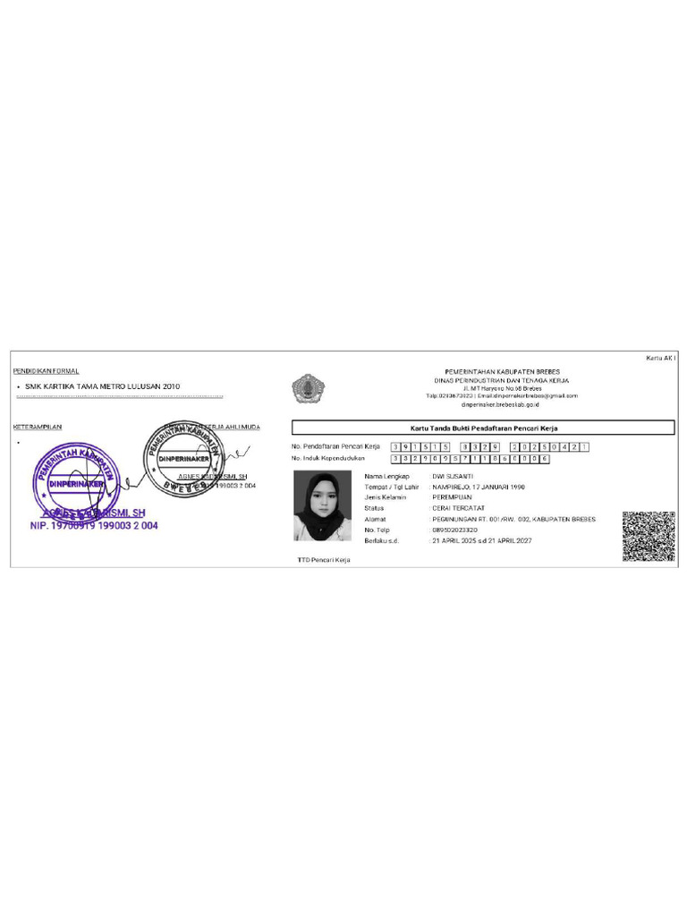 AK1 BULAKAMBA LEGALISIR DWI | PDF