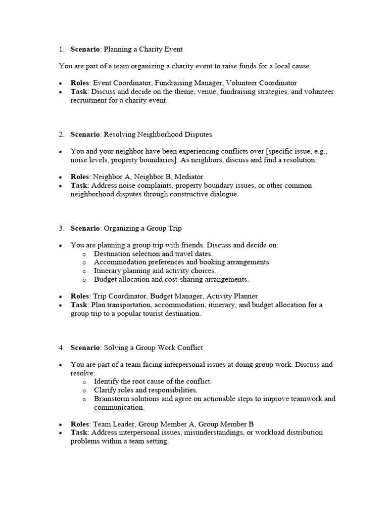 Scenarios | PDF