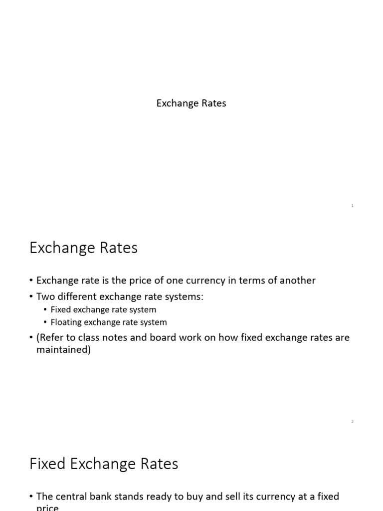 Session 18 - Exchange Rates and Impossible Trinity | PDF | Exchange ...