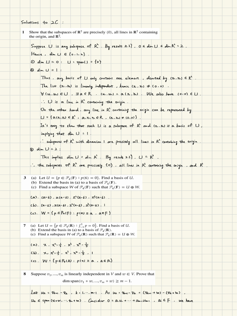 By Linearly: Subspace | PDF | Linear Algebra | Algebra