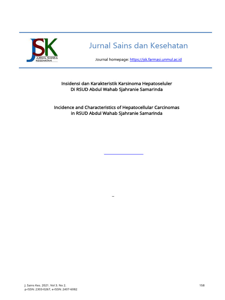 HTTPS://JSK - Jurnalfamul.com/ Jurnal Sains Dan Kesehatan (J. Sains Kes.) JSK Vol. 3 No. 2 (2021 ...