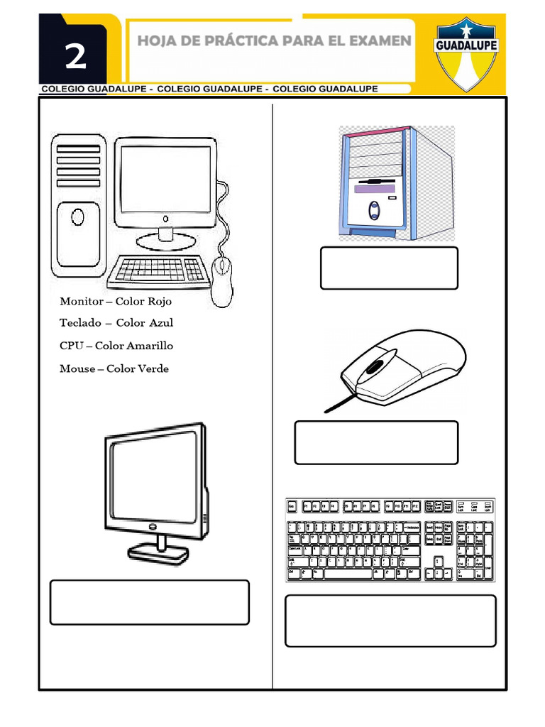 Hoja de Práctica de Computación - I Bimestre (2do Grado) | PDF