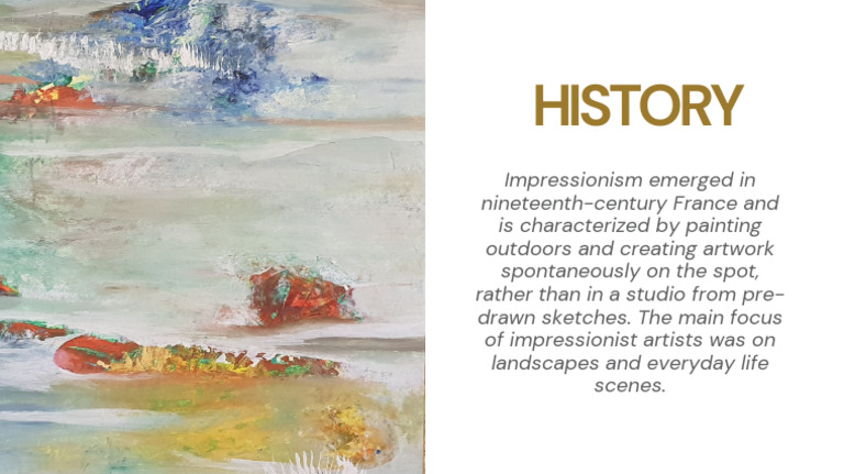 Visual Art Impressionism Education Presentation in Colorful ...
