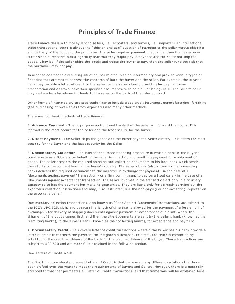 Trade Finance Manual | PDF | Letter Of Credit | Bill Of Lading