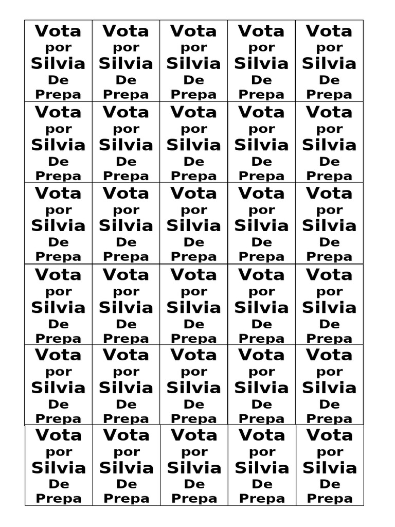 Vota Por Silvia Black | PDF