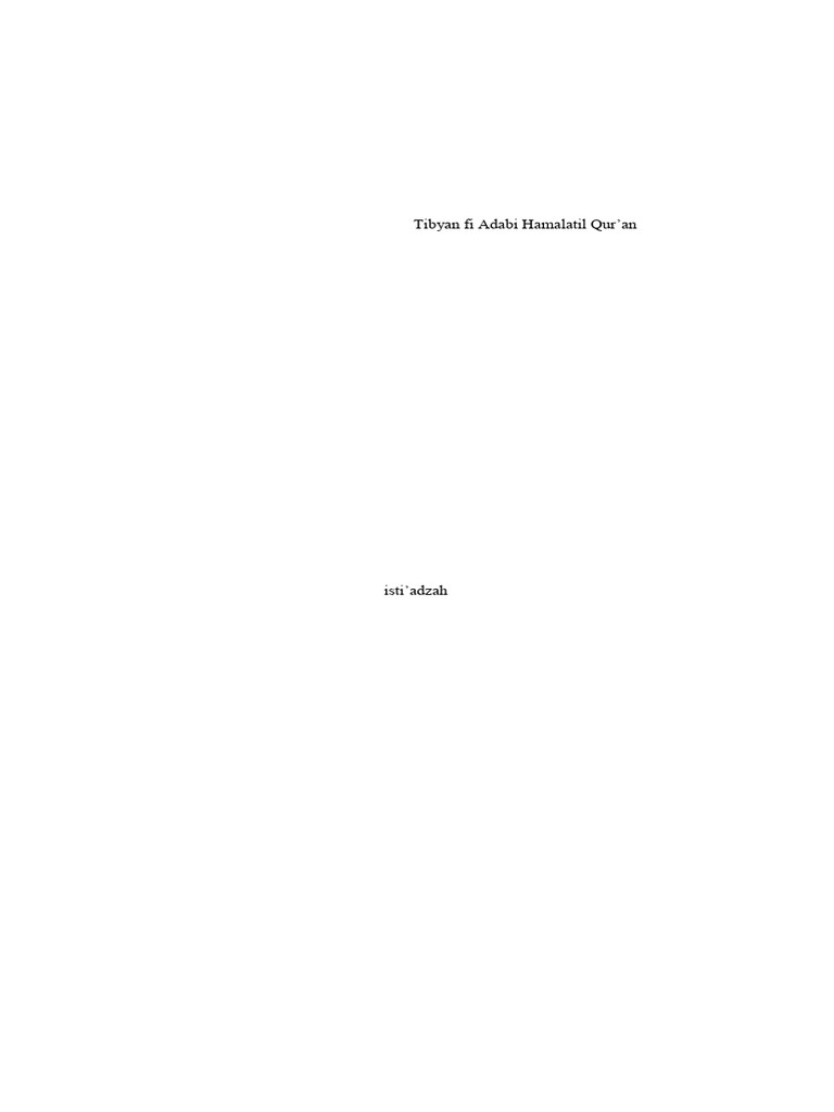 Adab Membaca Al-Qur'an yang Benar | PDF