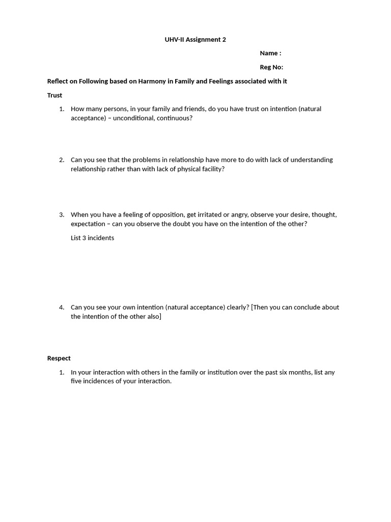 UHV Student Assignment 2 | PDF