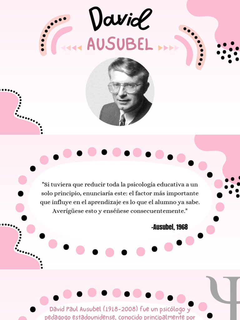 David Ausubel | PDF | Aprendizaje | Sicología