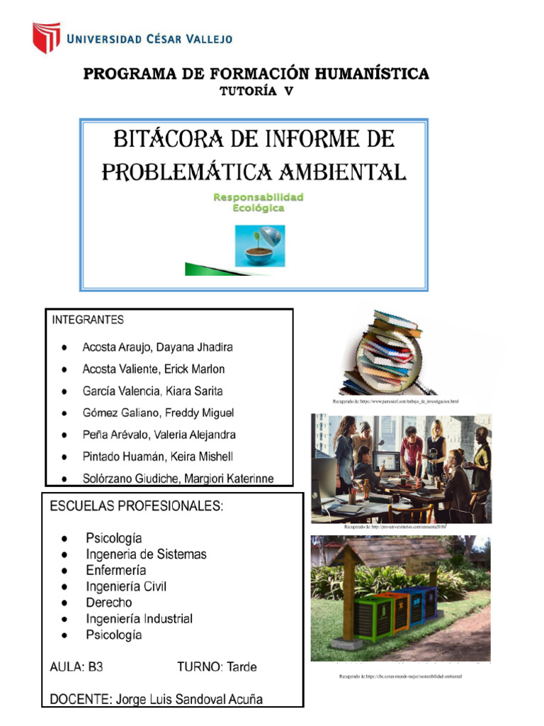 Bitácora de Estudio de Problemática. Tutoría V | PDF | Residuos | Contaminación