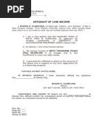 Affidavit of Low Income - Sample | PDF