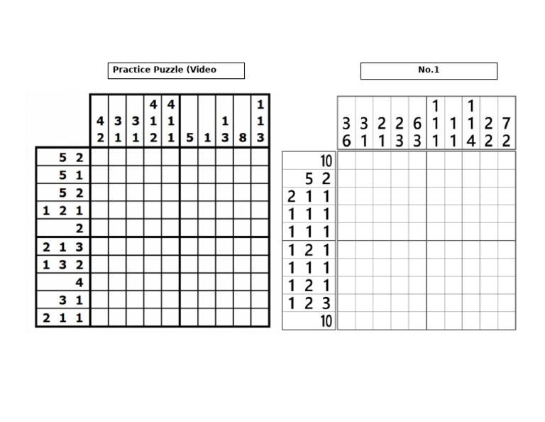 Nonogram - Set 1 | PDF