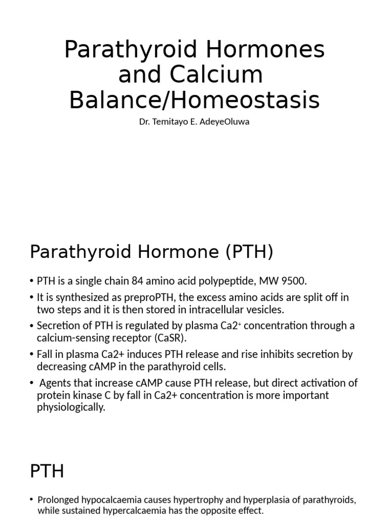 Parathyroid Hormones and Calcium | PDF | Vitamin D | Parathyroid Gland