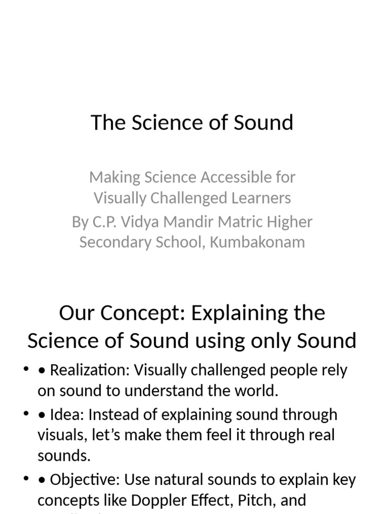 Science of Sound Presentation | PDF