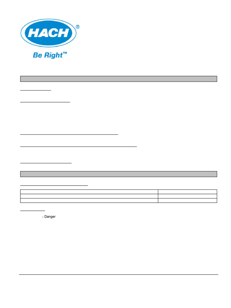 PhosVer® 3 Phosphate Reagent SDS | PDF | Toxicity | Chemical Substances