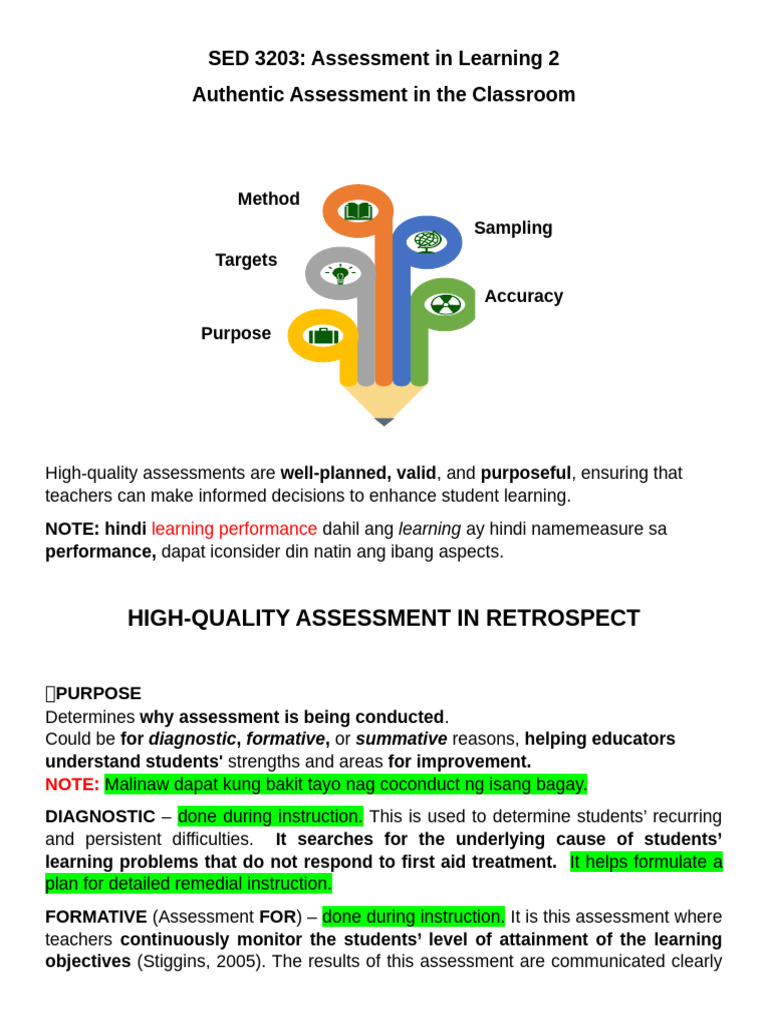 Authentic Assessment Strategies in Education | PDF | Educational ...