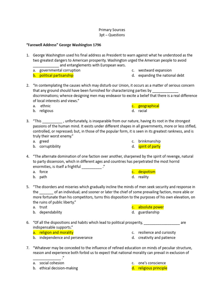 Social Studies Questions | PDF | Whig Party (United States ...