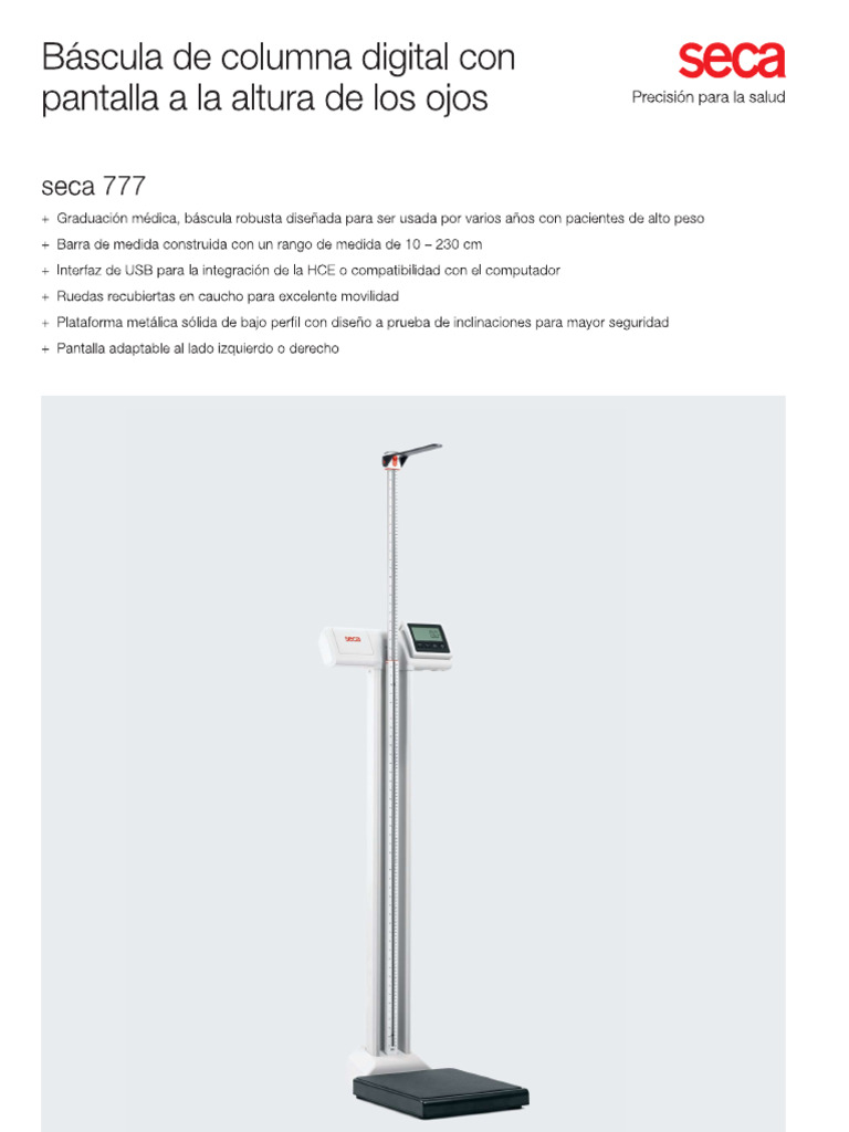 BASCULA TALLIMETRO - Seca Ficha tecnica | PDF