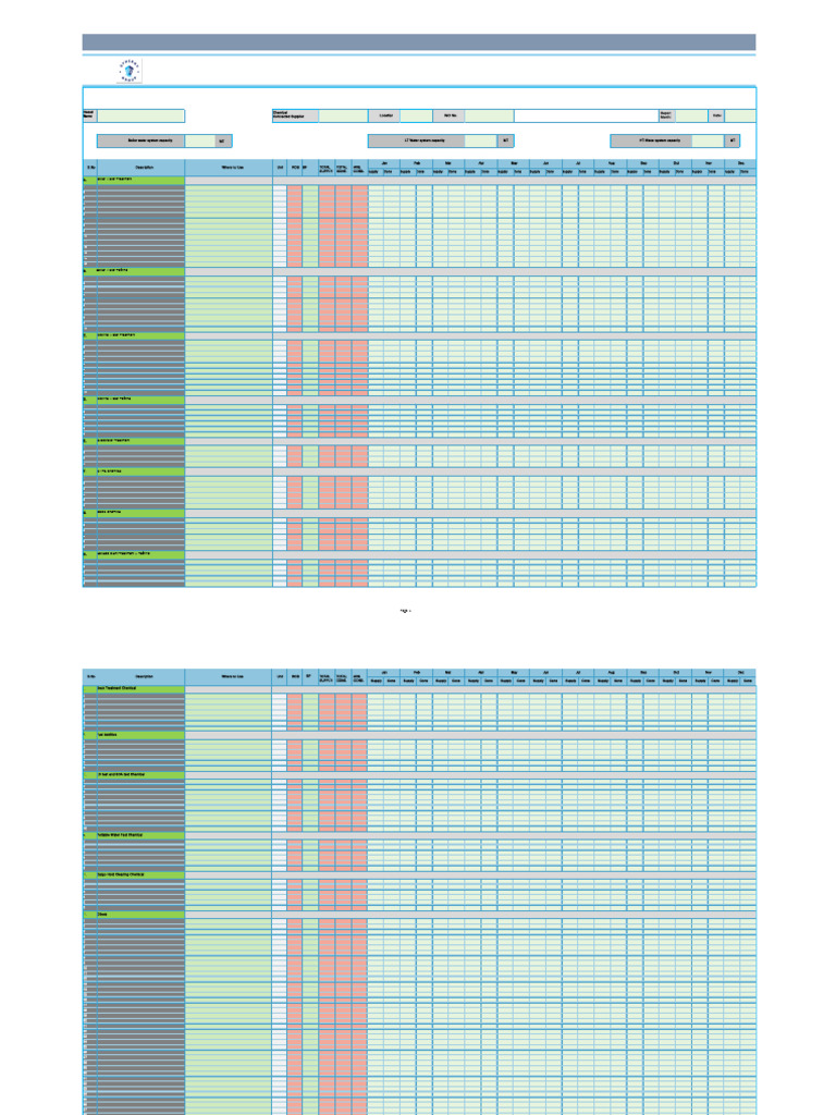 Chemical Consumption Record Format | PDF
