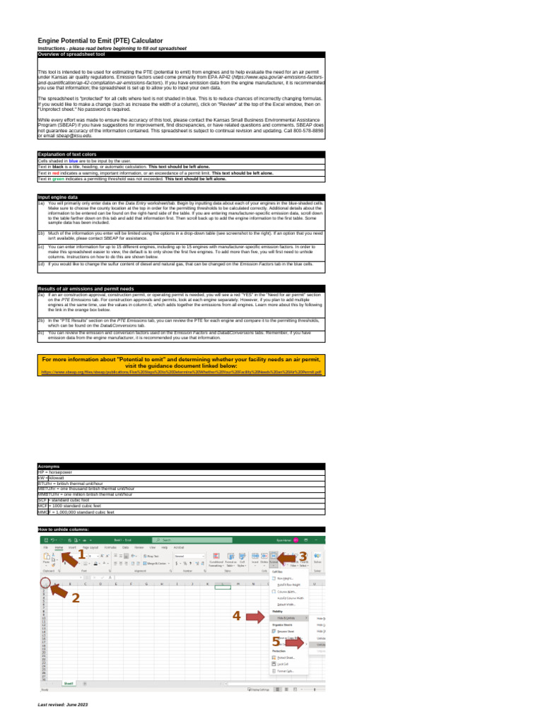 0823-Engine PTE Calculator | PDF | British Thermal Unit | Spreadsheet